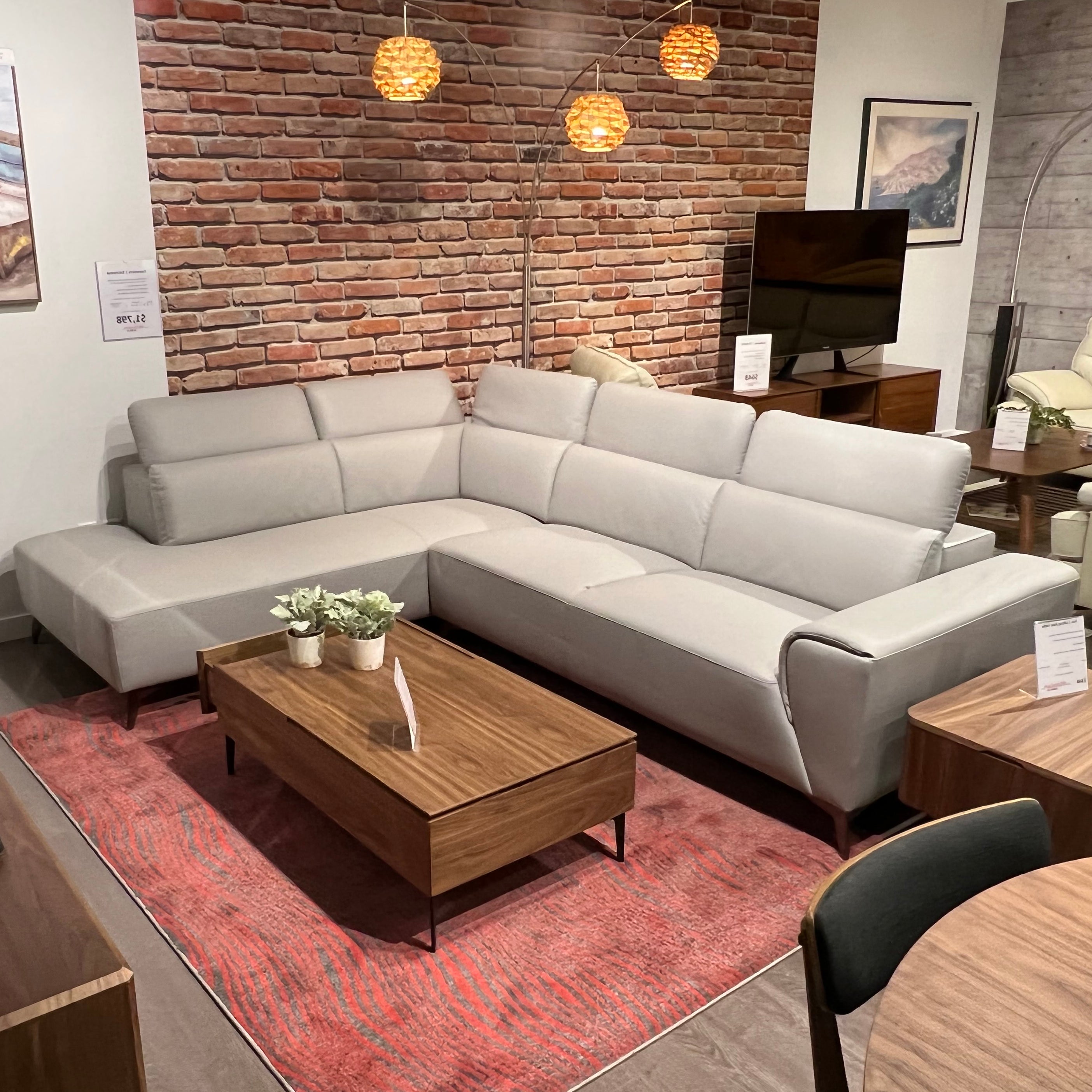 Cameron | Sectional Light Grey – Mobler Online